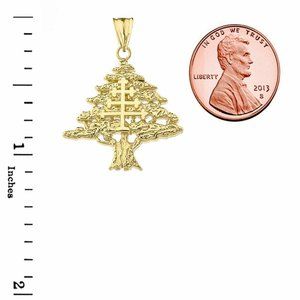 Element Shine | Jewelry | 4k Solid Gold Lebanese Cedar Tree Maronite ...